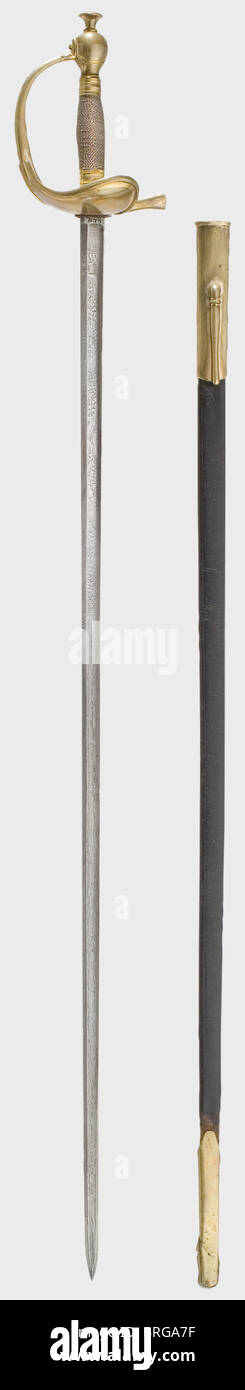 A sword for Prussian infantry officers,circa 1840 Fullered,double-edged ...
