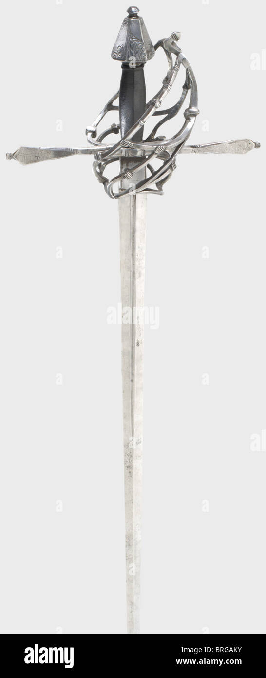 A heavy Styrian basket hilt sword,circa 1580 Extremely heavy,ridged ...
