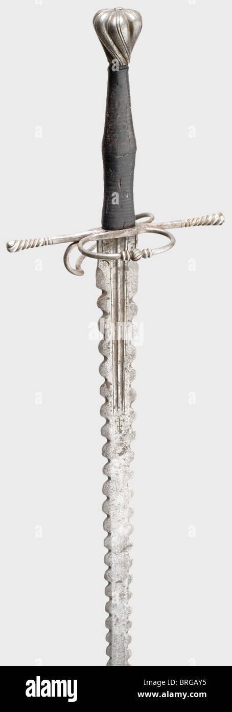 A German hand-and-a-half sword with a waved blade,circa 1560 Ridged ...