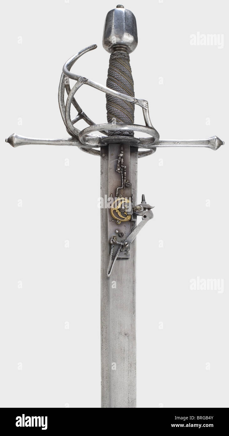 A German sword/wheellock pistol combination,circa 1600 Sturdy,single ...