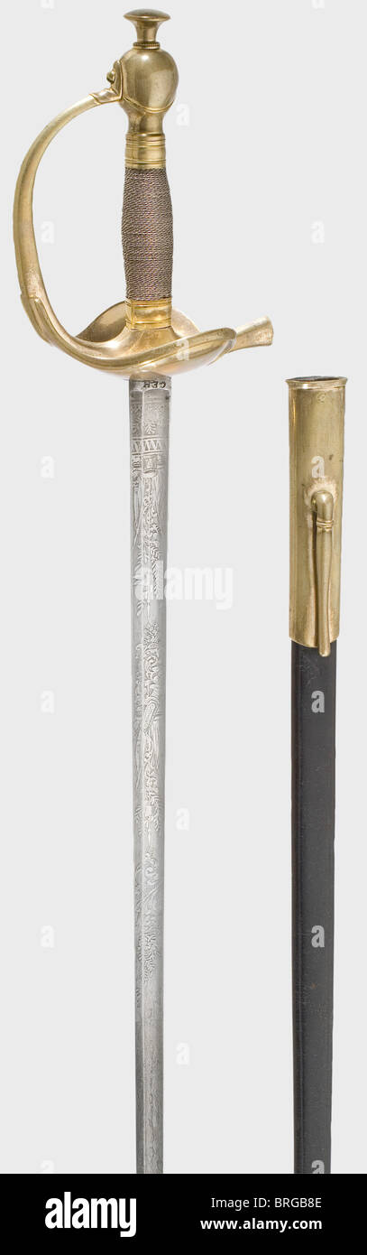 A sword for Prussian infantry officers,circa 1840 Fullered,double-edged ...