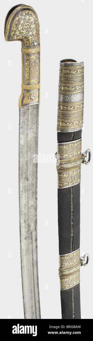 A silver-mounted Georgian shashqa,2nd half of the 19th century Single ...