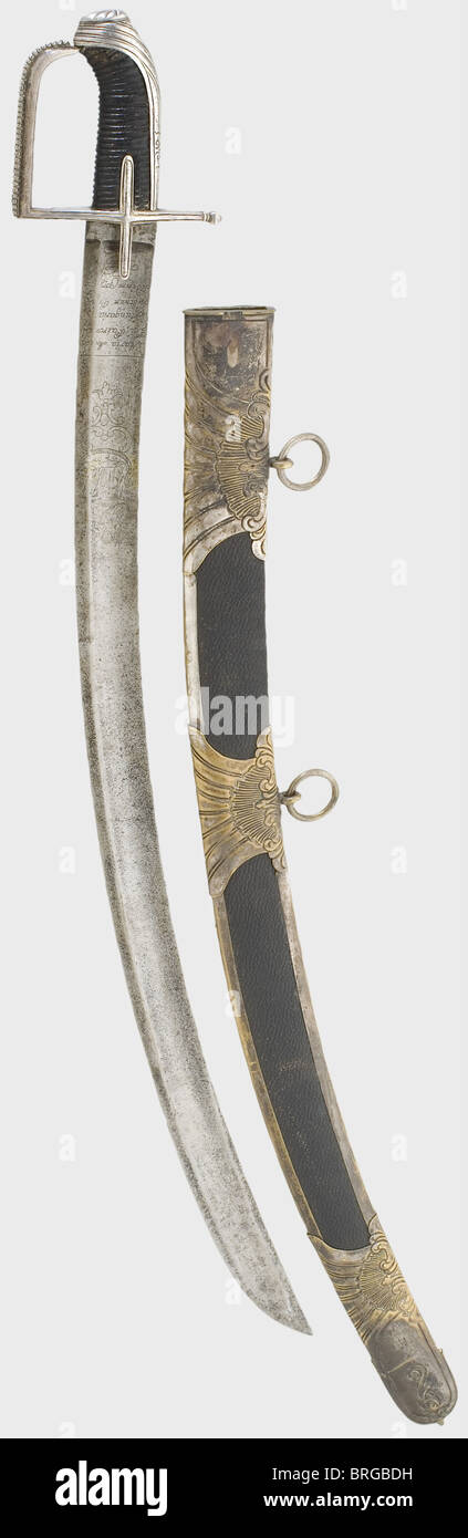 A heavy Hungarian sabre for Hussar officers,18th/19th century A broad ...
