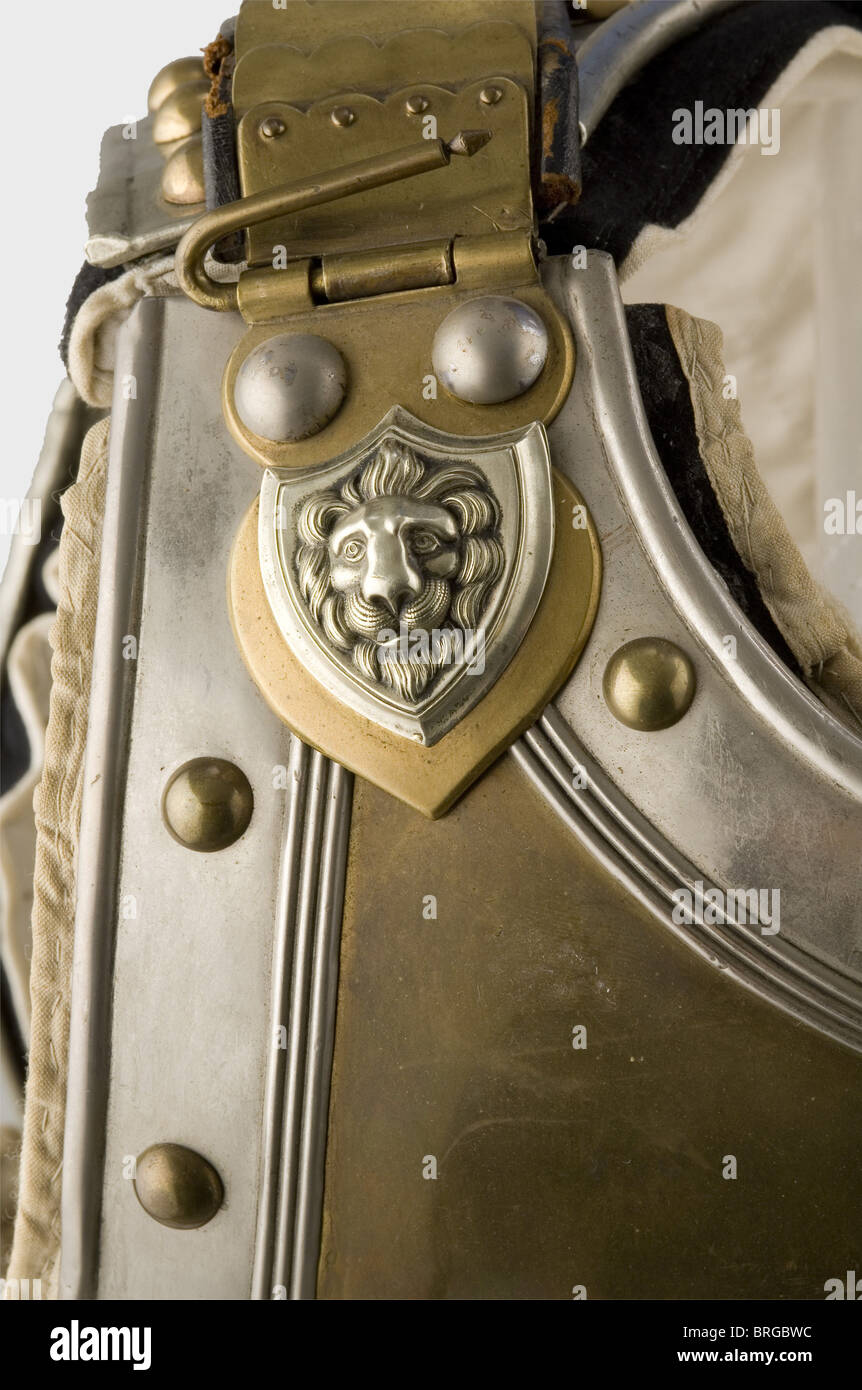 A cuirass for officers,in the Gardes du Corps or Cuirassier Guards ...