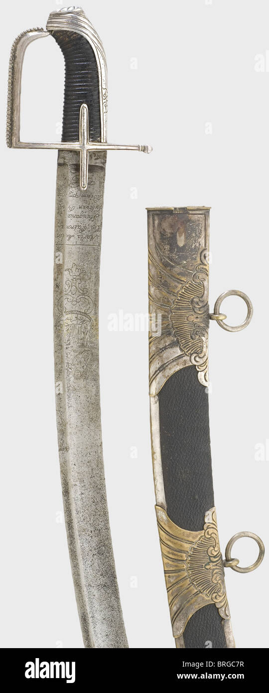A heavy Hungarian sabre for Hussar officers,18th/19th century A broad ...