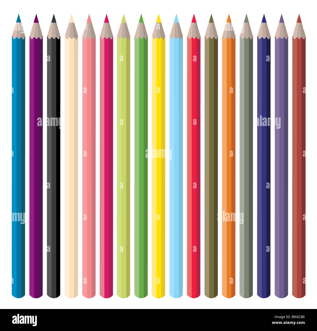 Color Pencils Illustration Stock Photo - Alamy