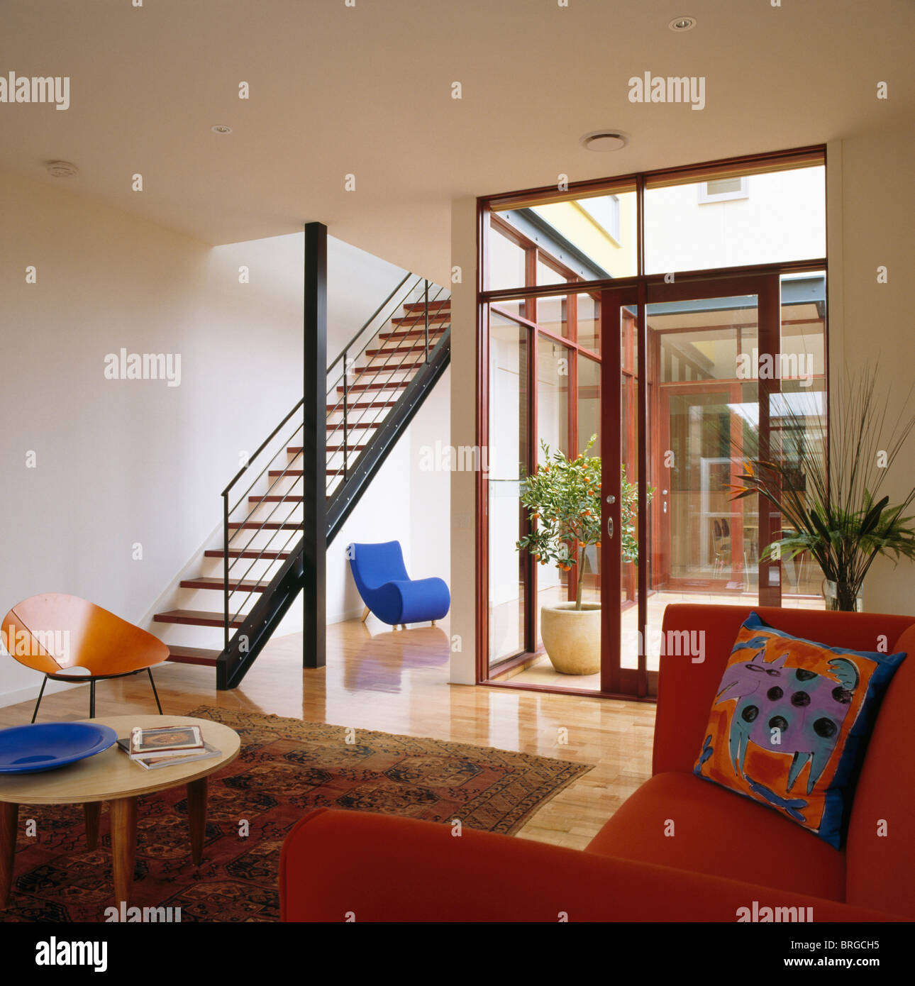 Open plan living room staircase hi-res stock photography and images - Alamy