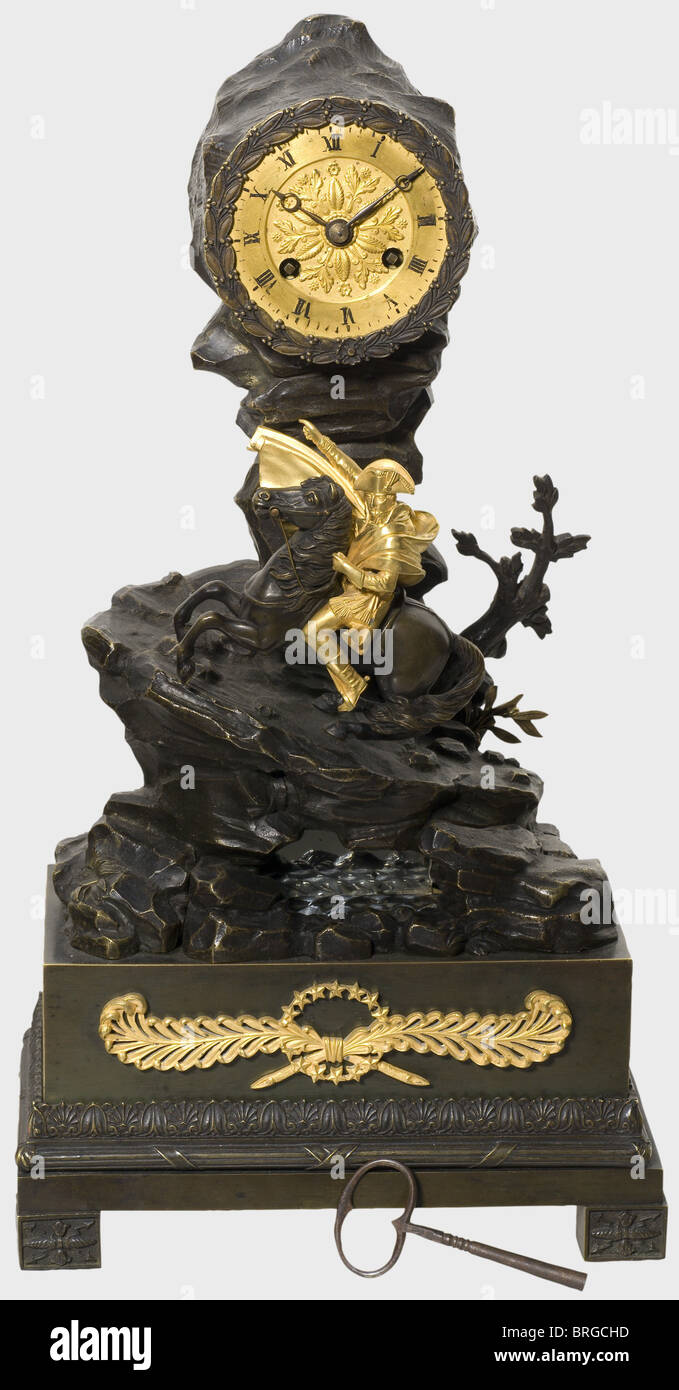 A French pendulum clock, 1st half 19th century Bronze, partially gold ...