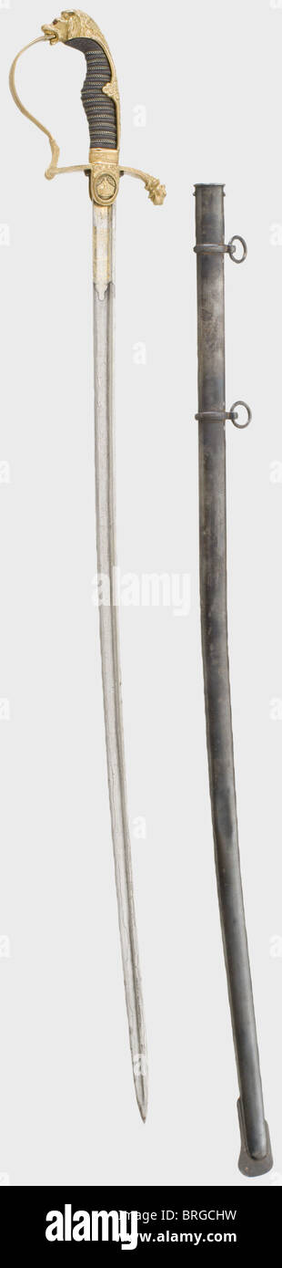 A presentation sabre,East Asiatic Regiment of Horse Slightly curved ...