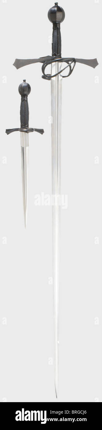 Hand on sword hilt Black and White Stock Photos & Images - Alamy
