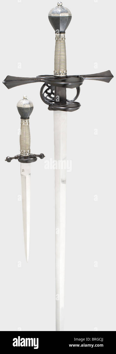 A set consisting of a rider's sword and dagger,in the Saxon style of ...