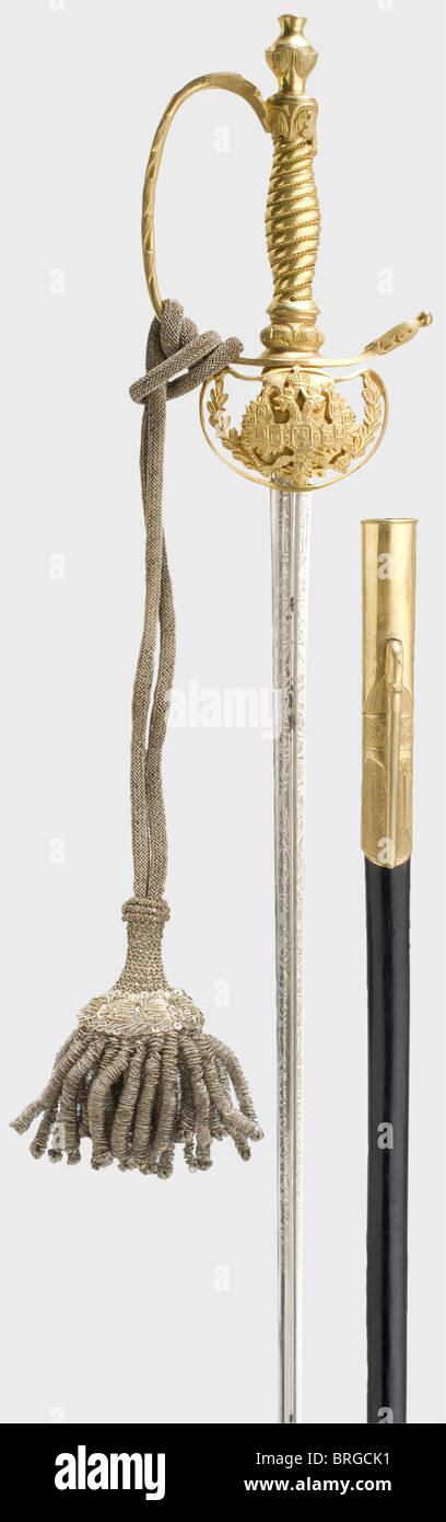 A small sword for a state official,Russia,model 1855 Double-edged ...