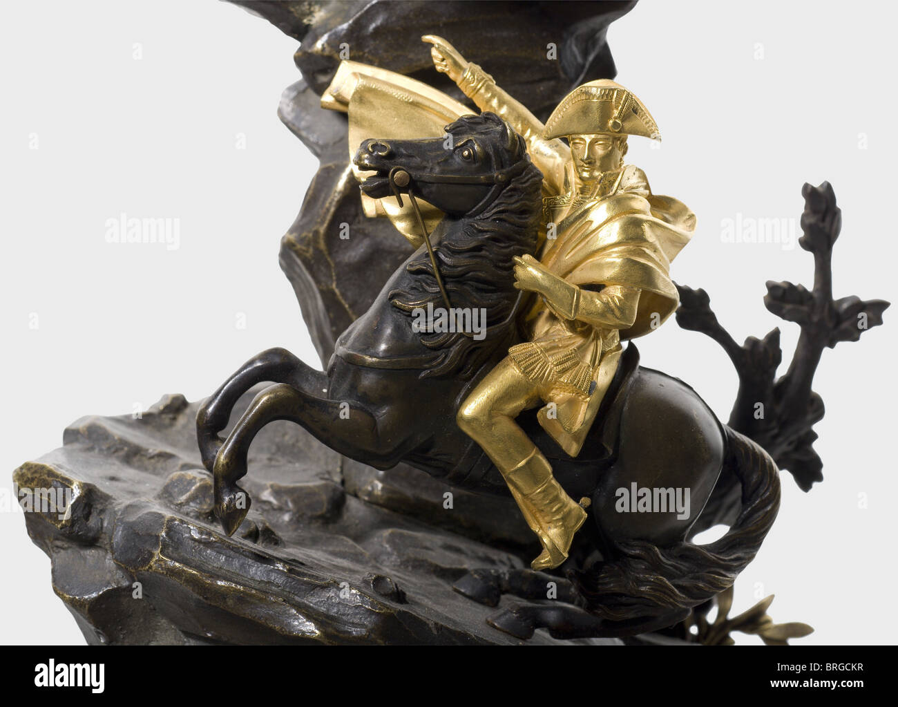 A French pendulum clock, 1st half 19th century Bronze, partially gold ...