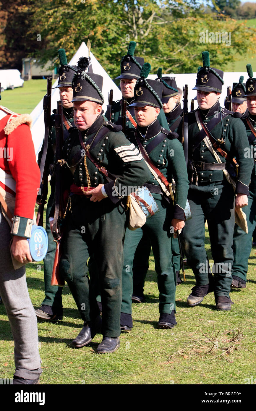 Men of the 95th Rifles Regiment at a recreation of the Battle of ...
