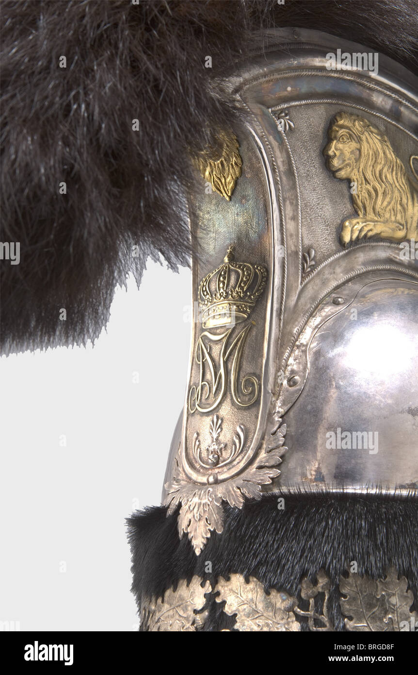 A model 1815 helmet for officers,of the 1st and 2nd Royal Bavarian ...