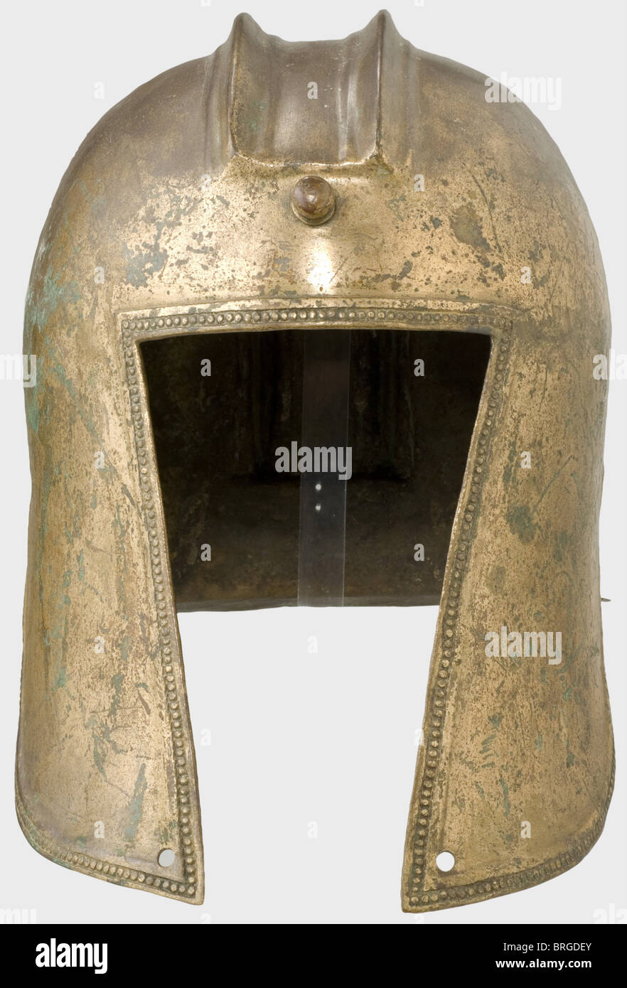 An Illyrian bronze helmet,Southeast Europe,5th century B.C. Skull ...