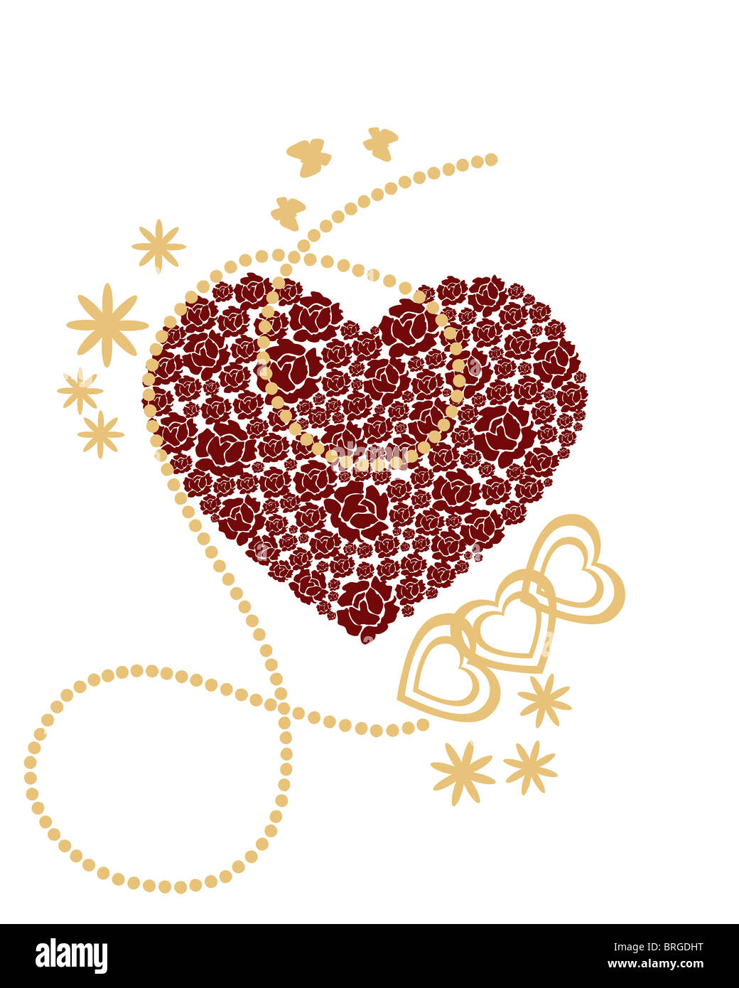 Heart of roses Stock Photo - Alamy