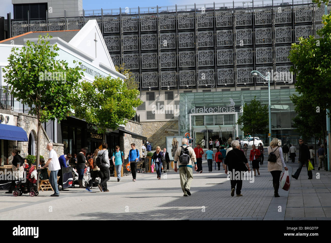 Drake Circus shopping centre entrance and car parking above in Plymouth ...