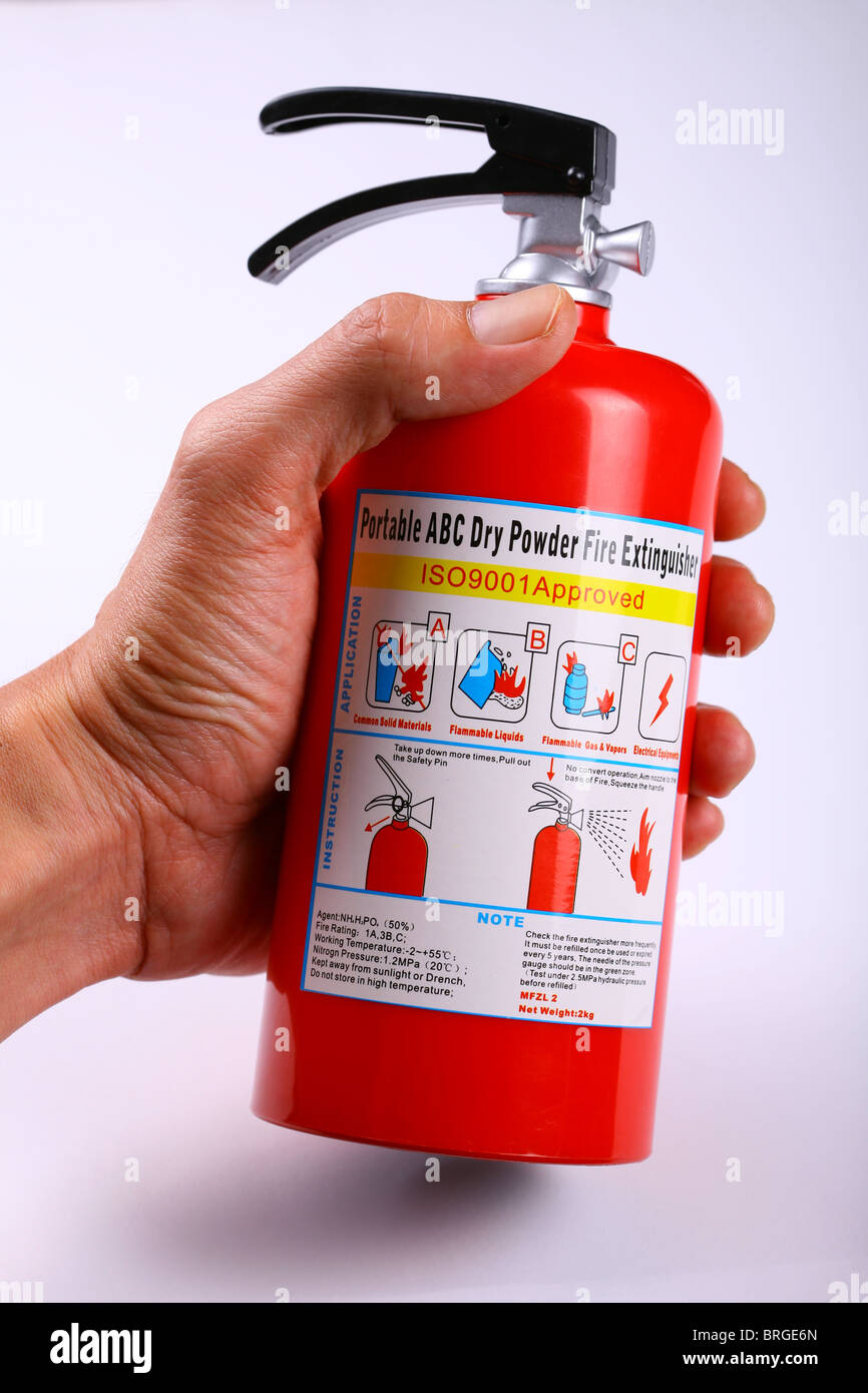 Portable fire extinguisher Stock Photo - Alamy