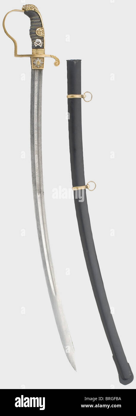 A lion's head sabre for officers,of the 1st and 2nd Life Hussar ...