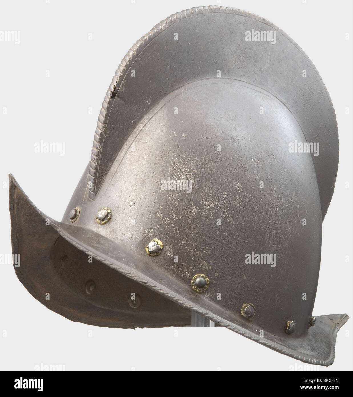 A German morion,circa 1590 Skull forged in one piece having a high comb ...