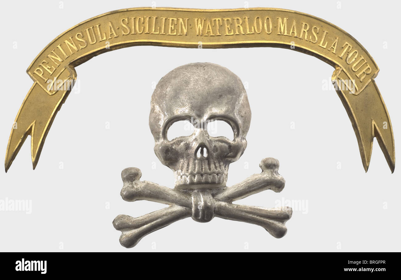 Insignia for a busby for officers,of the Brunswick Hussar's Regiment No ...