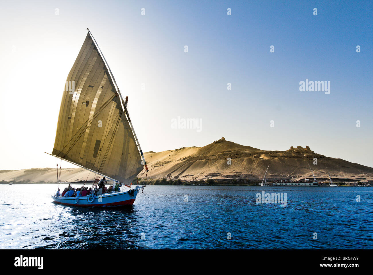 A felucca in Aswan, Egypt Stock Photo - Alamy