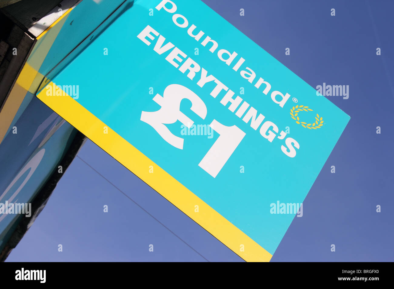 Poundland shop sign, England, UK Stock Photo - Alamy