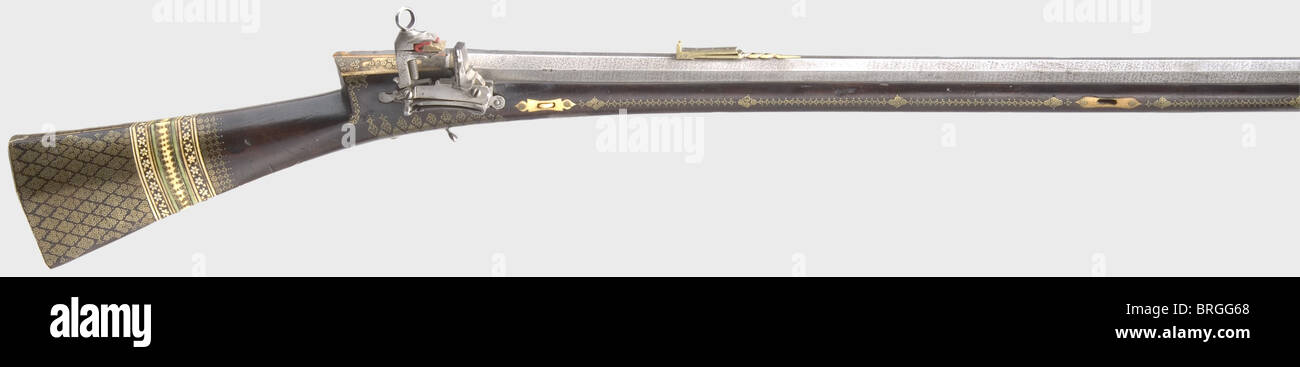 An Ottoman miquelet flintlock rifle,2nd half of the 18th century Heavy ...