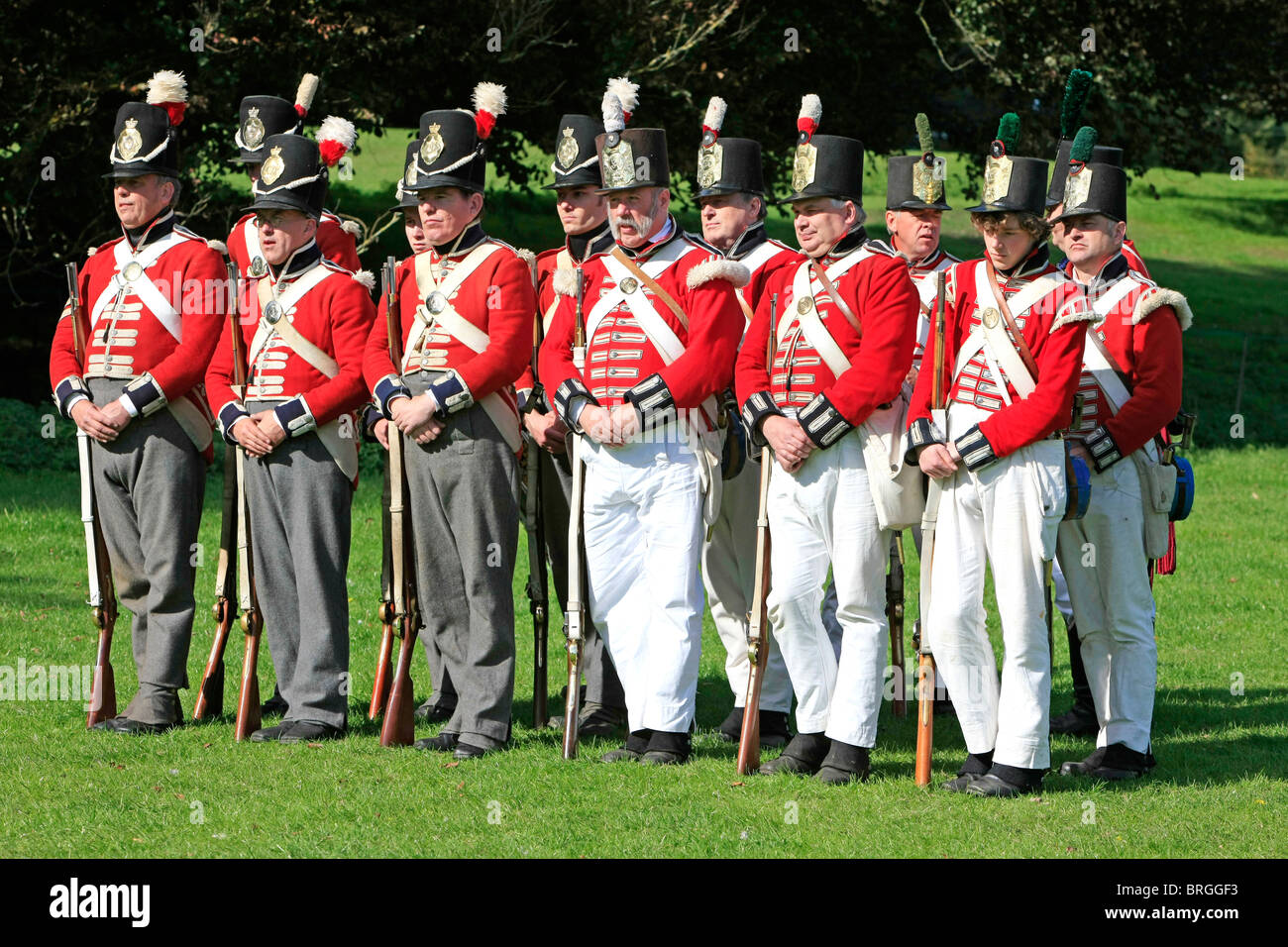 Men of the 43rd Monmouth and 32nd Cornwall Regiments at a recreation of ...