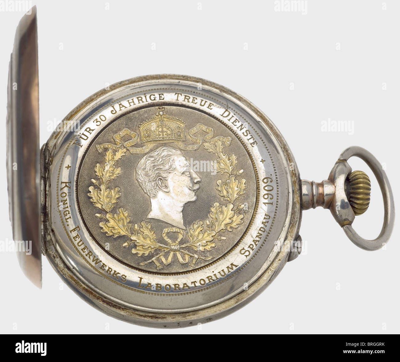 Kaiser Wilhelm II - Friedrich Hansen,a presentation pocket watch Silver ...