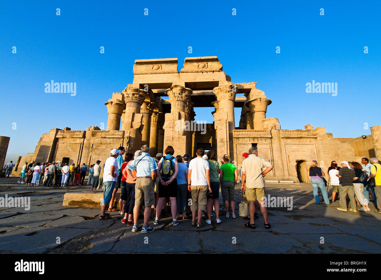 The picturesque double temple of Kom Ombo in Egypt, Africa Stock Photo ...
