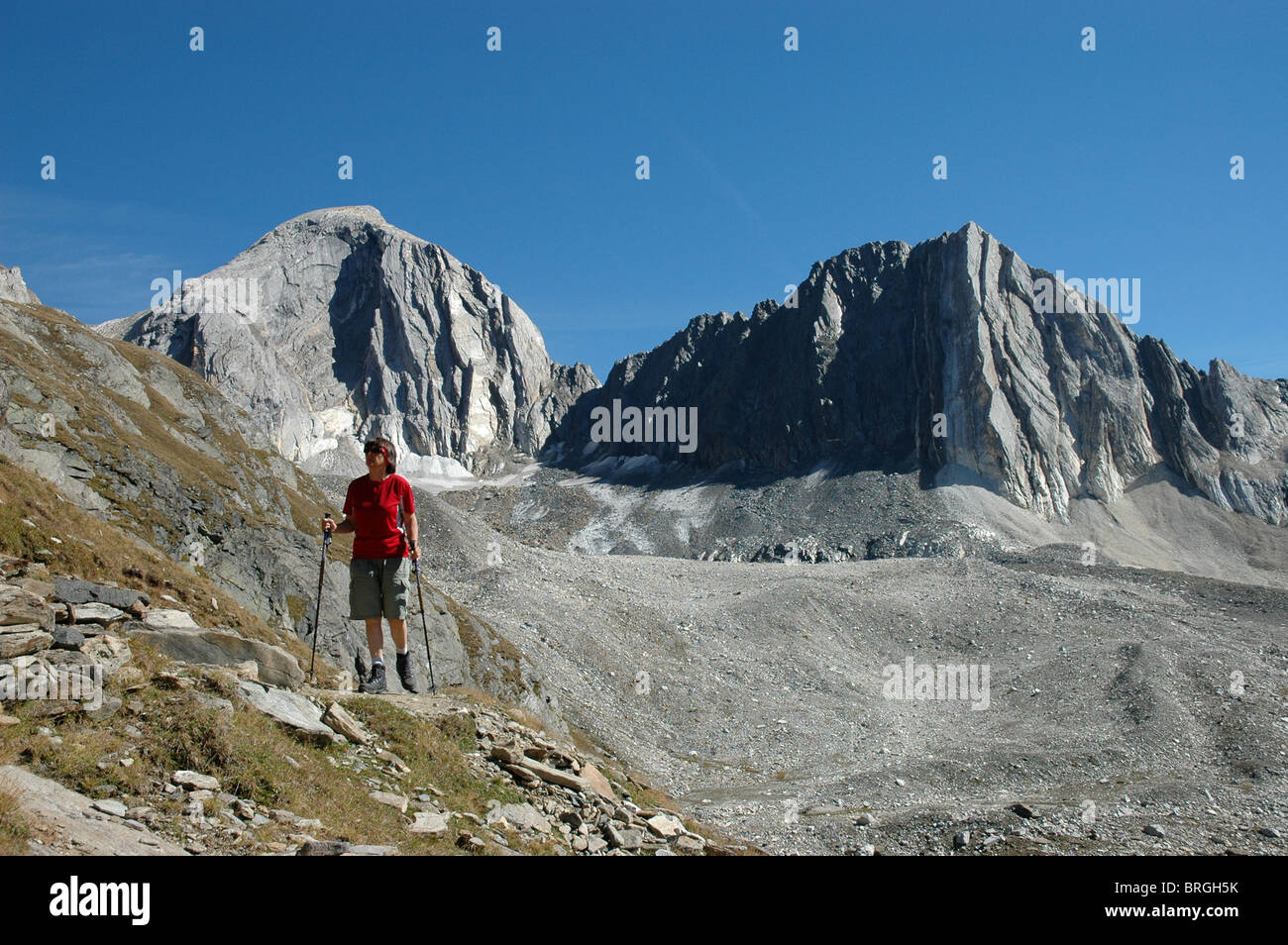 Hiking in Pfossen valley, Tessa nature Park, Alto Adige, Italy Stock ...