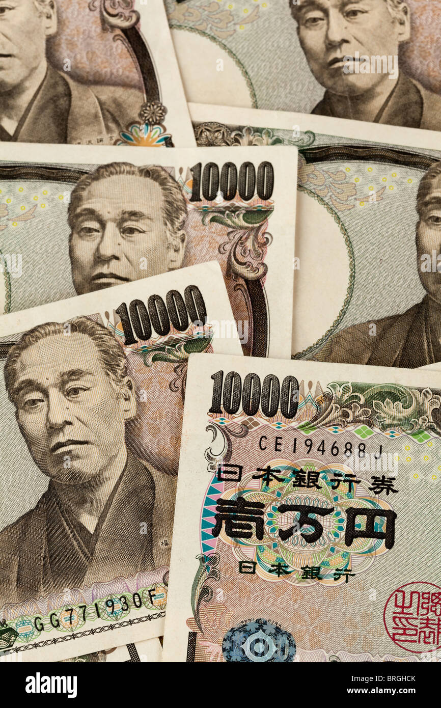 Japanese yen notes from Japan Stock Photo - Alamy