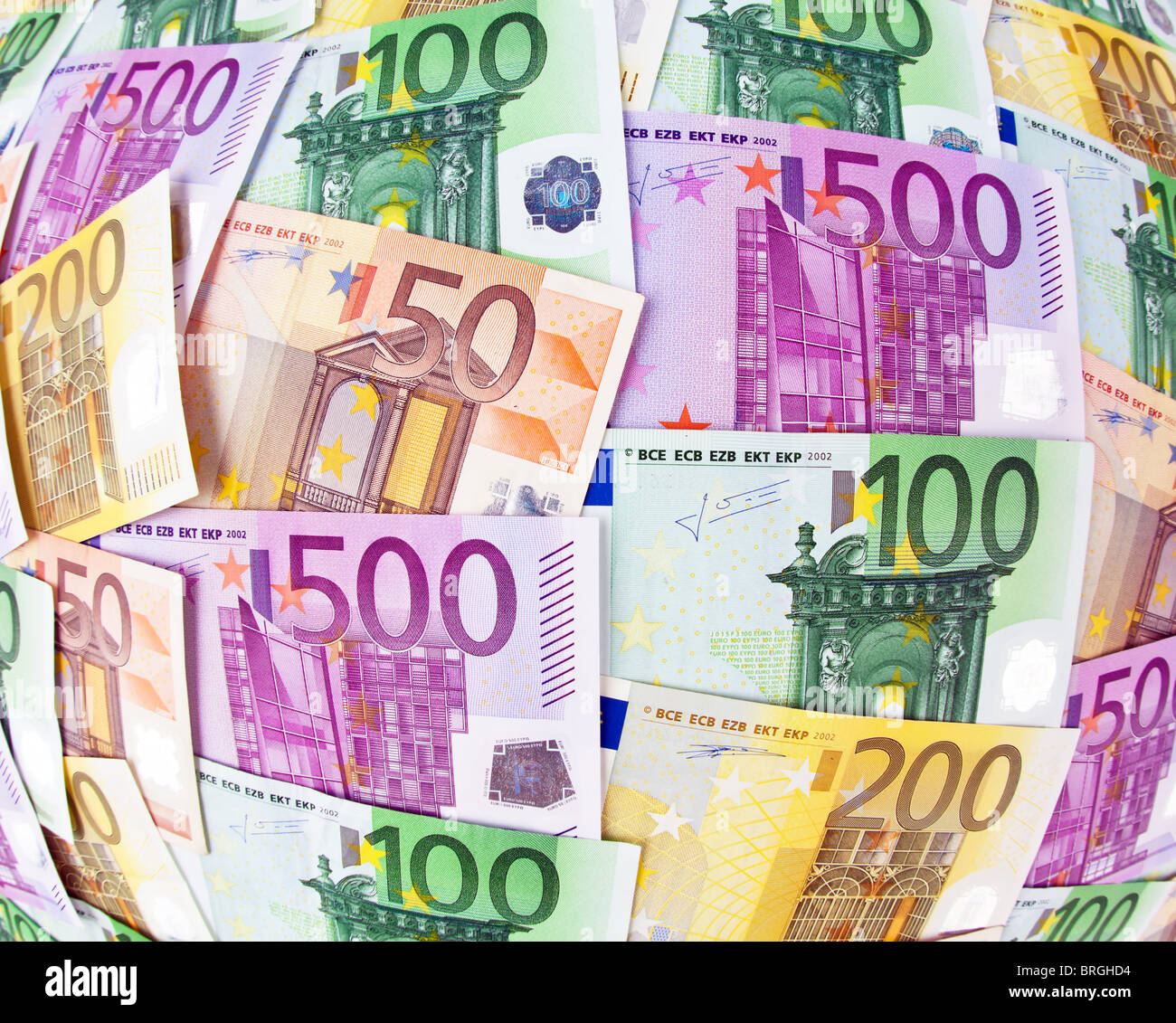 Many Euro banknotes of the European Union Stock Photo - Alamy