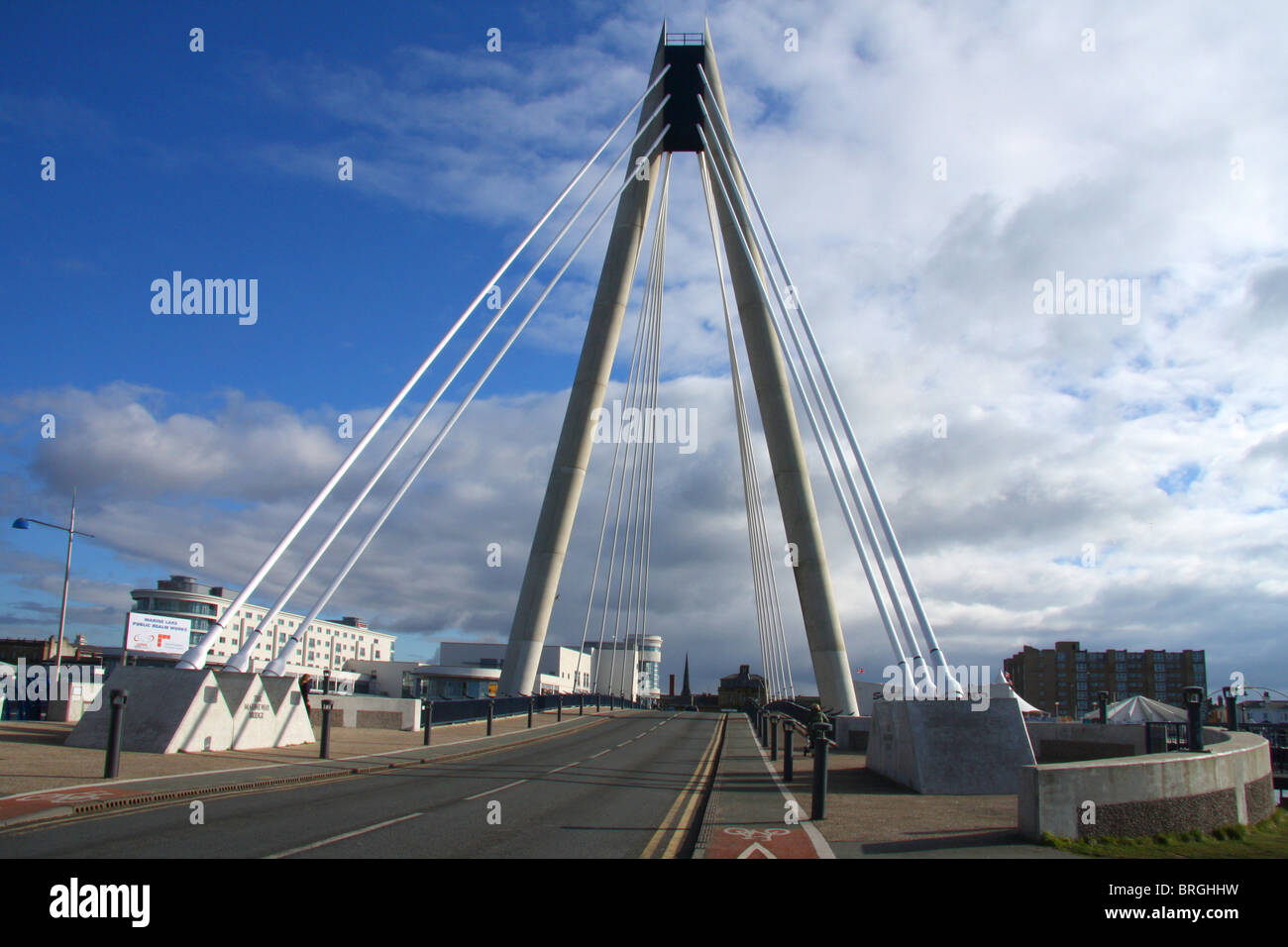 Part of the Marine Way Bridge in Southport, Lancashire, UK Stock Photo ...
