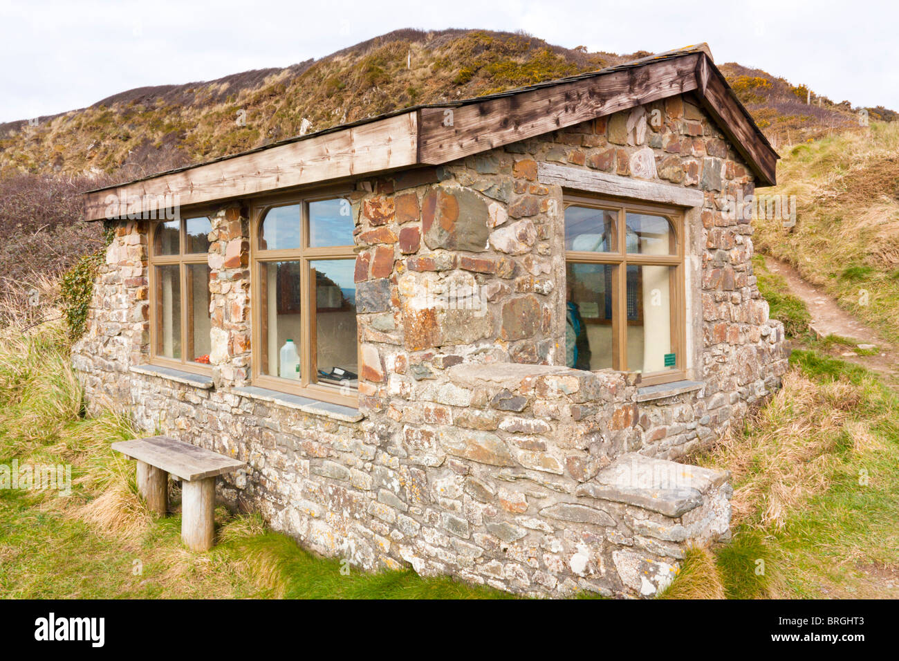 Poet Ronald Duncan's Hut at Marsland Mouth Stock Photo - Alamy
