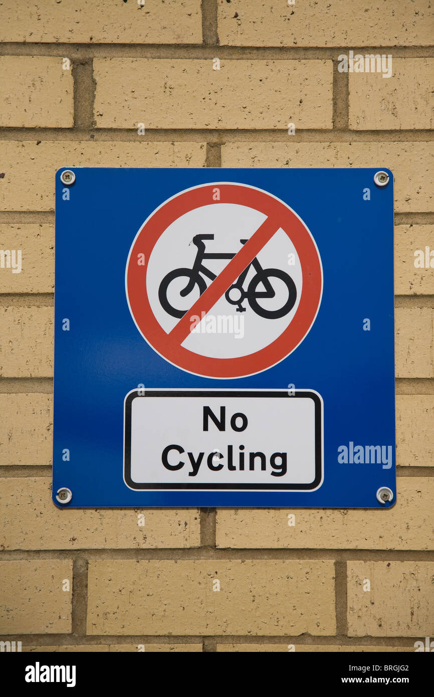 No Cycling sign Stock Photo - Alamy