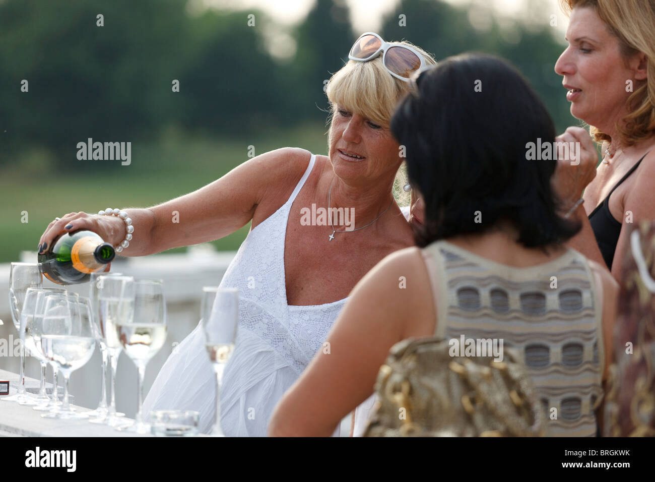 women at summer party Stock Photo - Alamy
