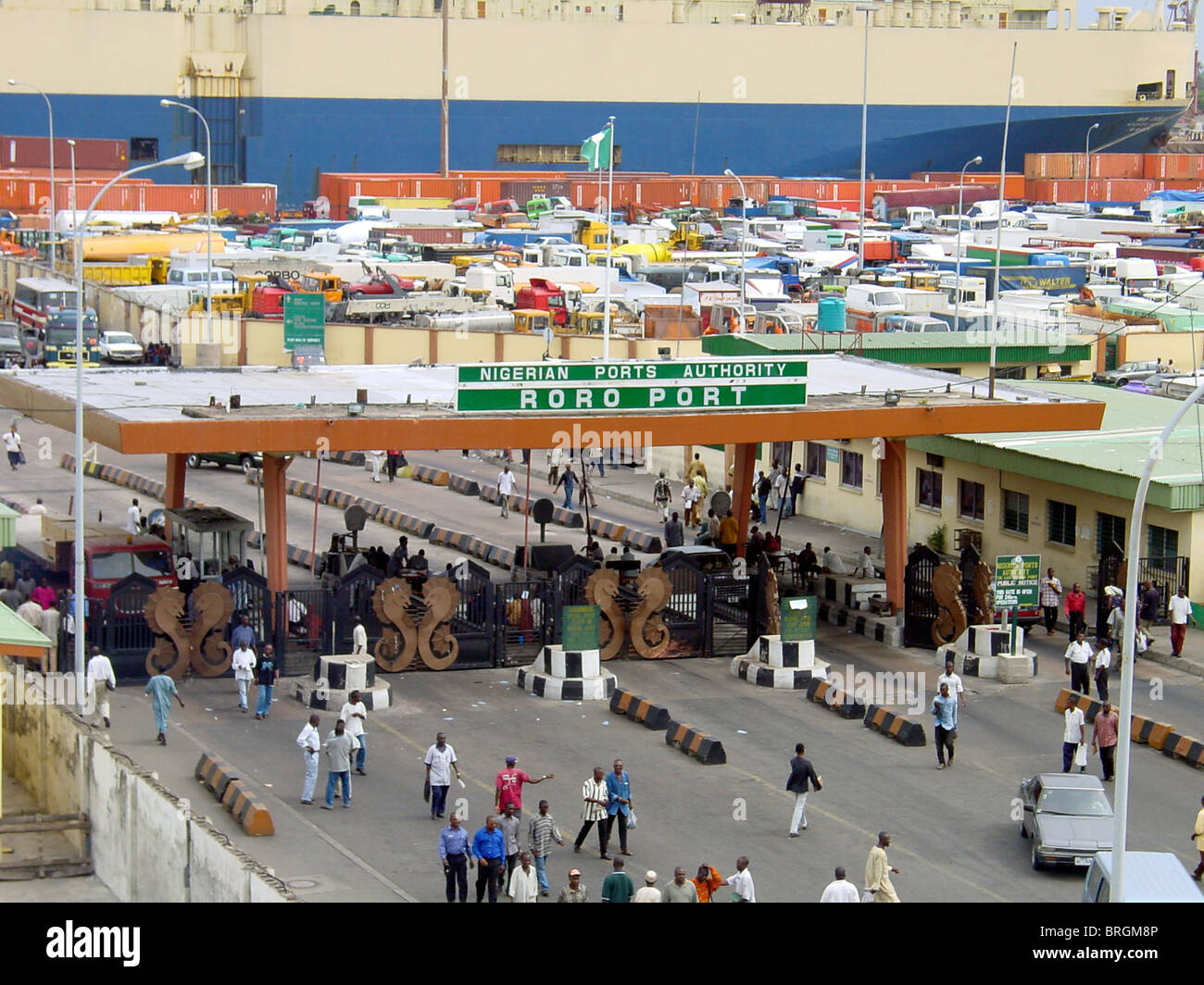 Car Transporter, RoRo Port, Lagos, Nigeria, Africa Stock Photo - Alamy