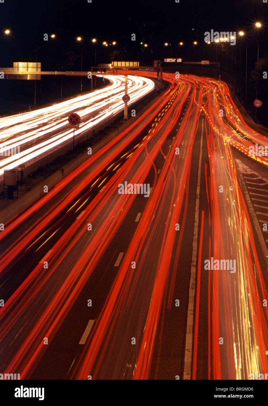 Night Lights, Ring Road, Paris, France Stock Photo - Alamy
