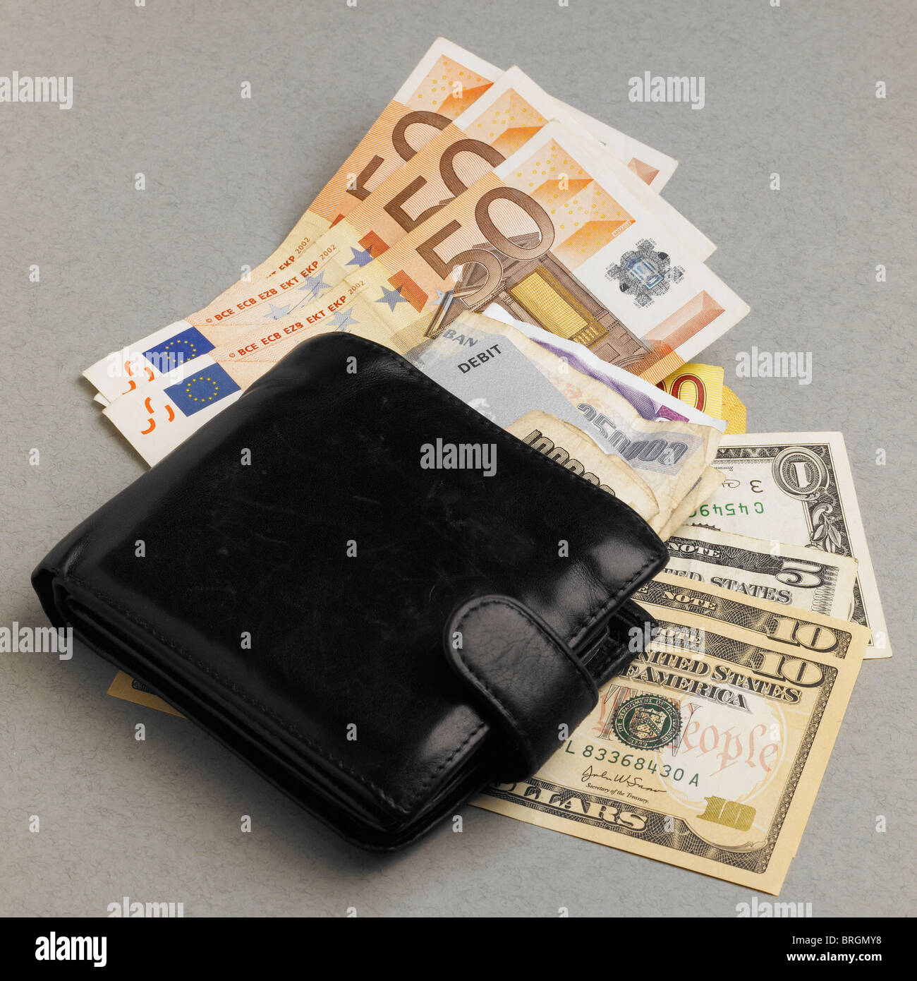 Foreign currency plastic travel wallet hi-res stock photography and ...