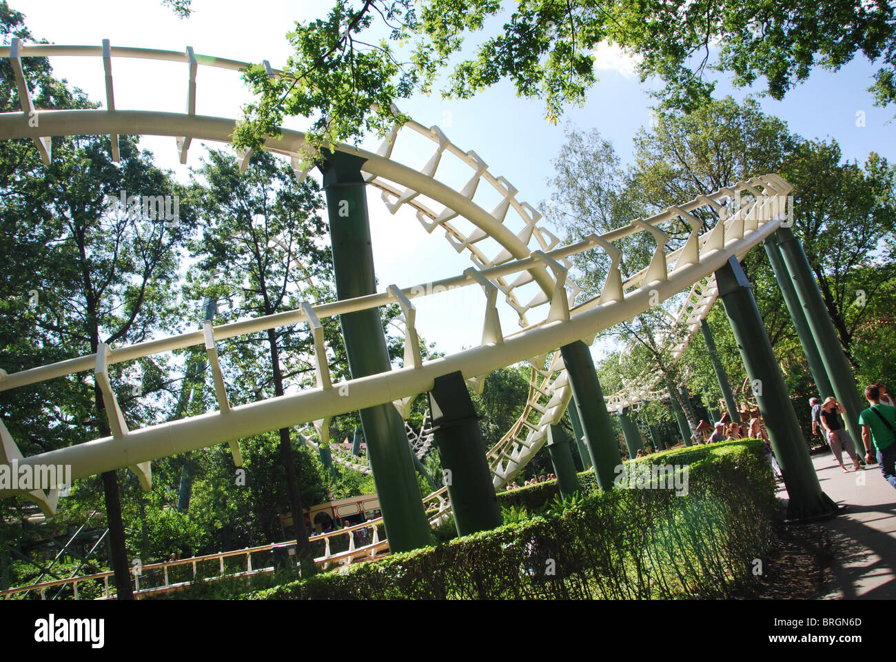 detail of roller coaster at Efteling theme park Kaatsheuvel Netherlands ...