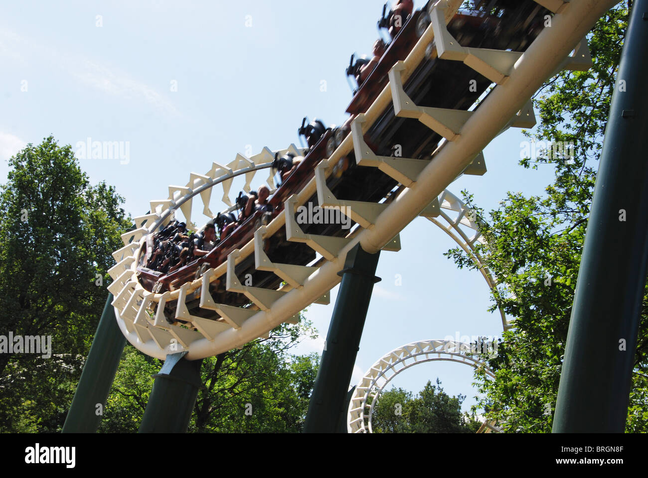 detail of roller coaster at Efteling theme park Kaatsheuvel Netherlands ...
