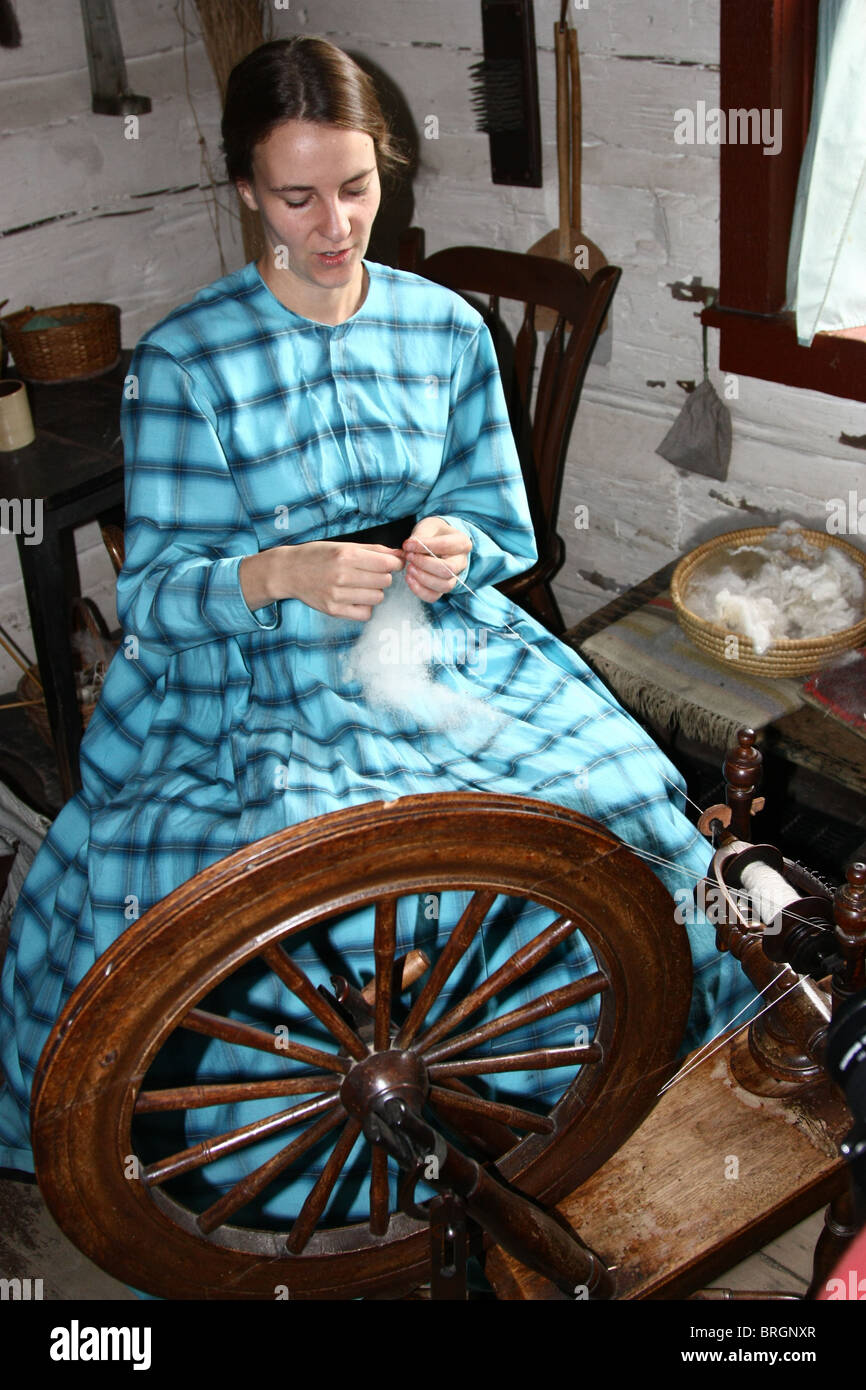 Woman spinning yarn hi-res stock photography and images - Alamy