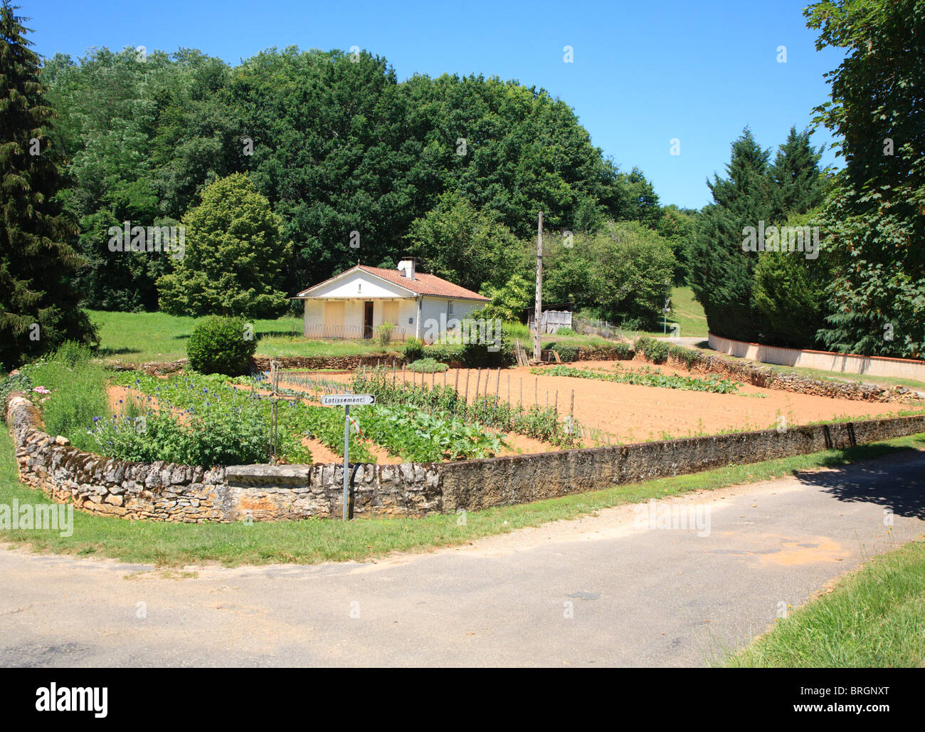 French allotment bungalow Stock Photo - Alamy