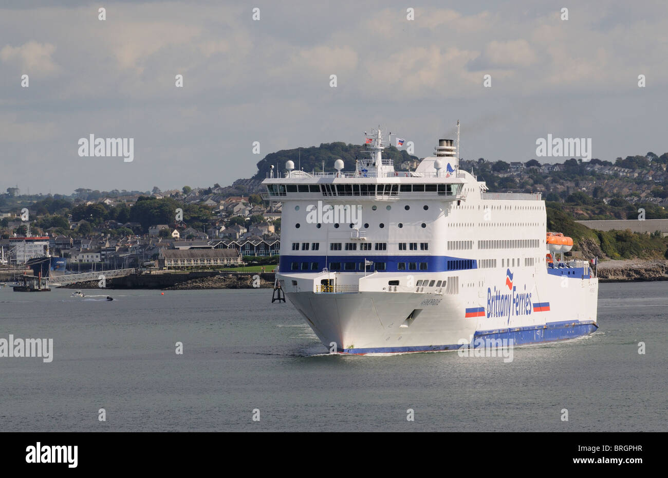 MV Armorique a roro Brittany Ferries company ferry inbound to Plymouth ...