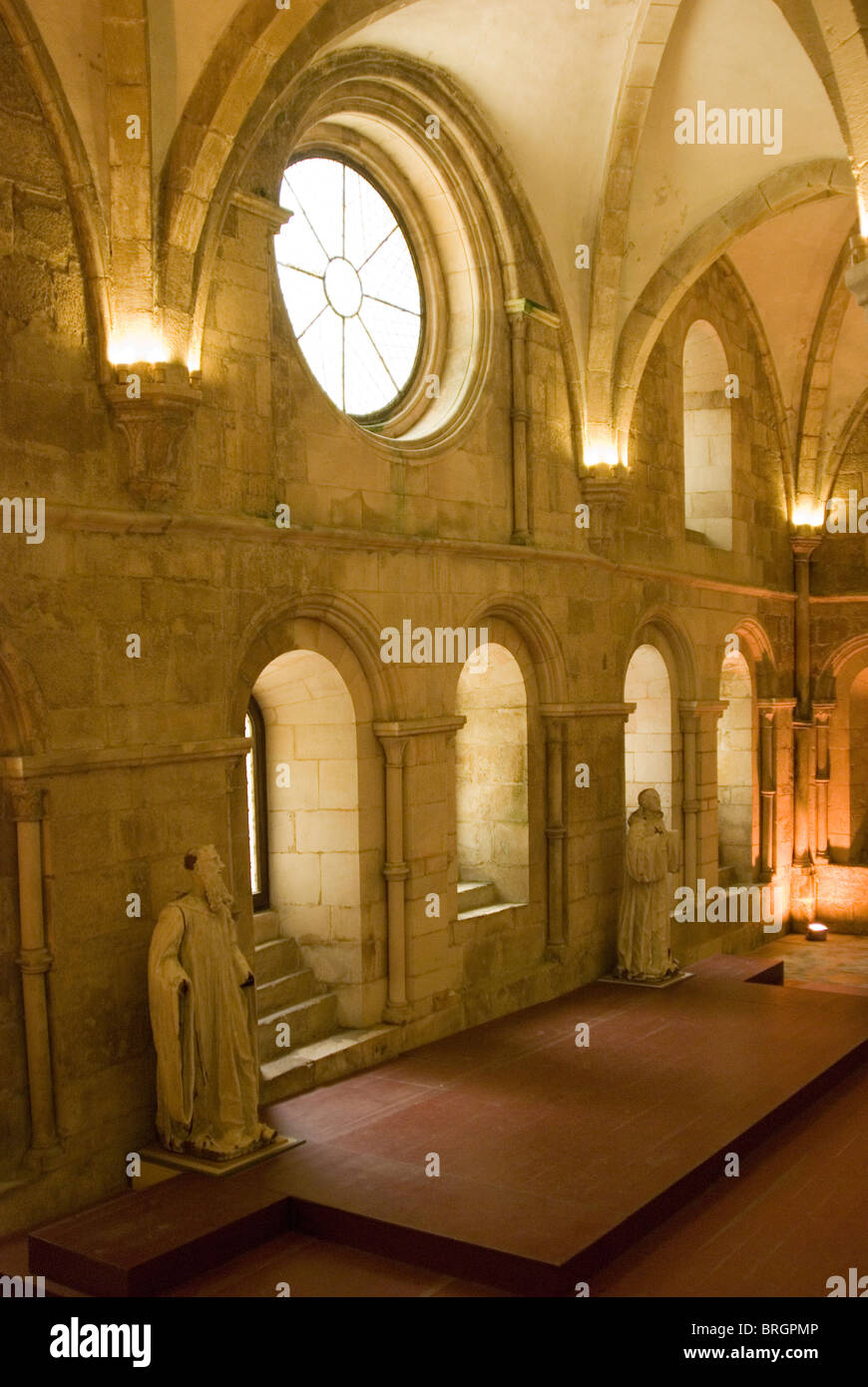 The Alcobaça Monastery, UNESCO world heritage site. The refectory Stock ...