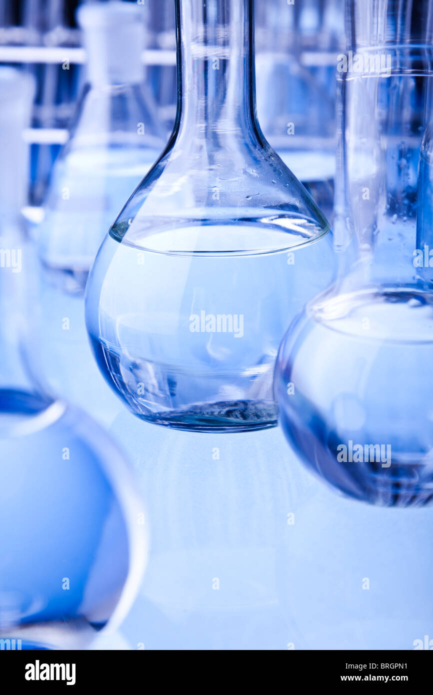 Chemical laboratory glassware equipment Stock Photo - Alamy