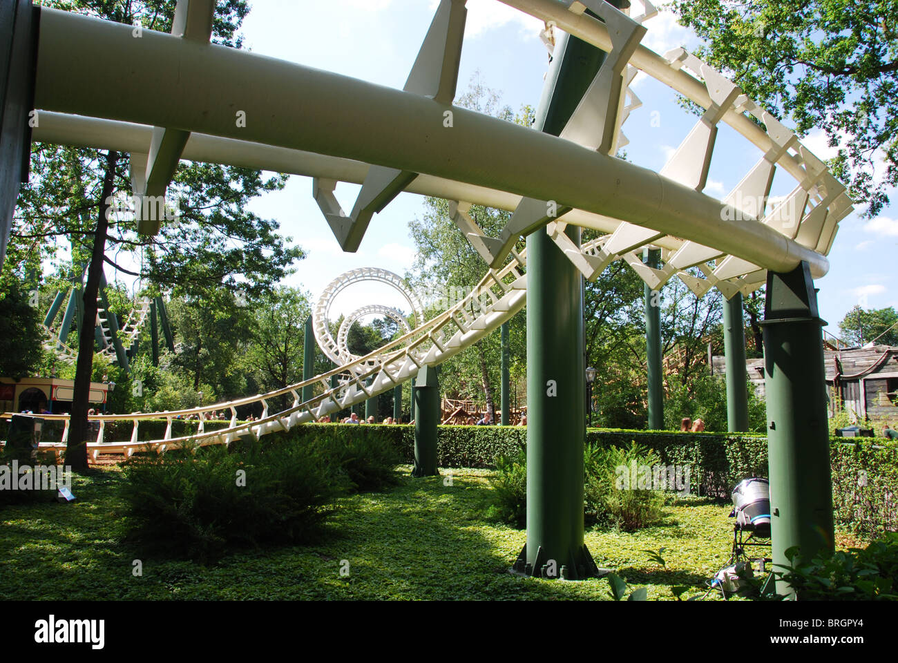detail of roller coaster at Efteling theme park Kaatsheuvel Netherlands ...